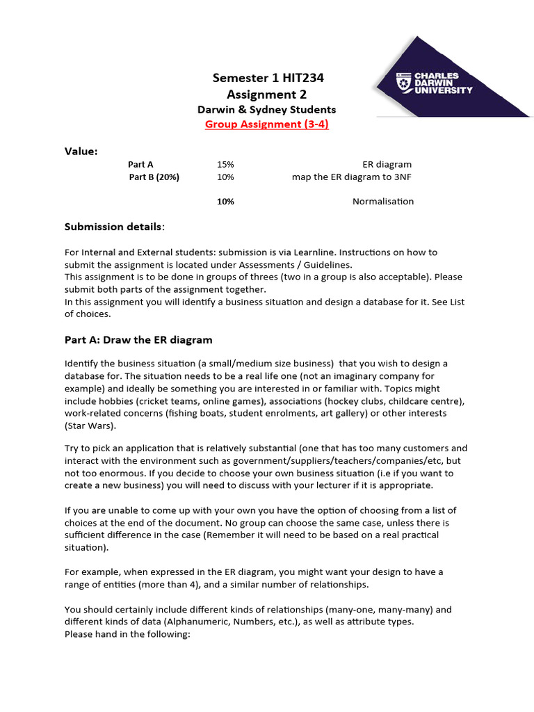 HIT234 Assignment 2 Semester 1 2024 | PDF | Information Retrieval | Data Management