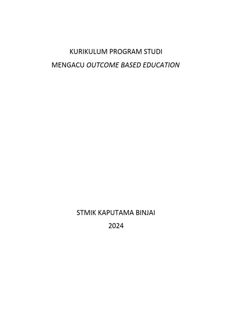 Template Kurikulum OBE REVISED 2024-Old | PDF | Karier & Perkembangan | Bisnis