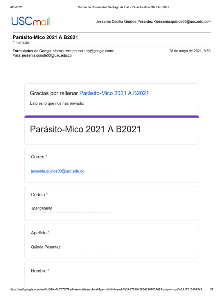 Mico Parasito | PDF | Tos | Candidiasis