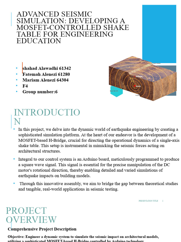 Advanced Seismic Simulation Developing a MOSFET-Controlled Shake Table for Engineering Education ...