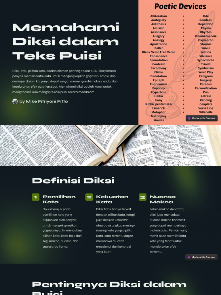Memahami Diksi dalam Puisi | PDF | Puisi | Fiksi Umum
