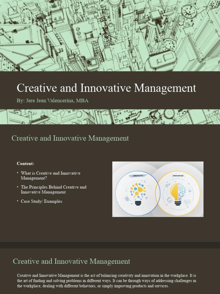 Creative and Innovative Management | PDF | Creativity | Innovation