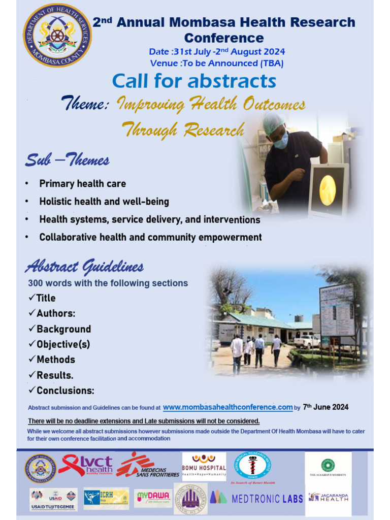 MHRC Call For Abstracts 2024 | PDF | Health Care | Public Health