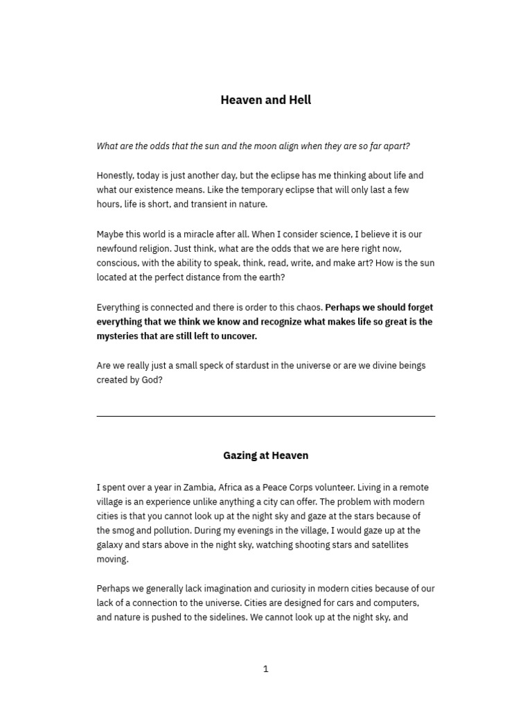 Heaven-and-Hell | PDF | Poetry | Hell