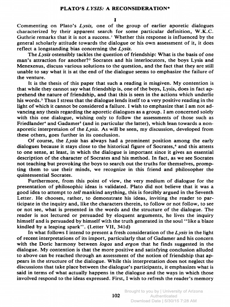 (Apeiron 1984-Jan Vol. 18 Iss. 2) Tindale, Christopher W. - Plato's ...
