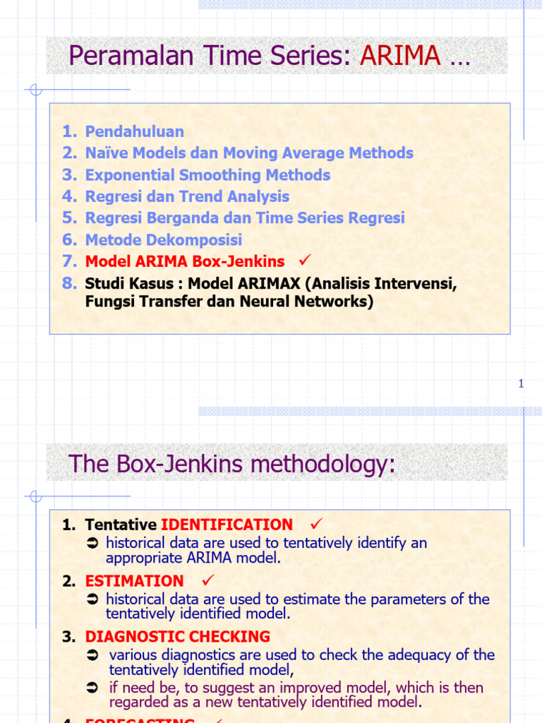 ARIMA Box-Jenkins 1st | PDF | Autoregressive Integrated Moving Average | Forecasting