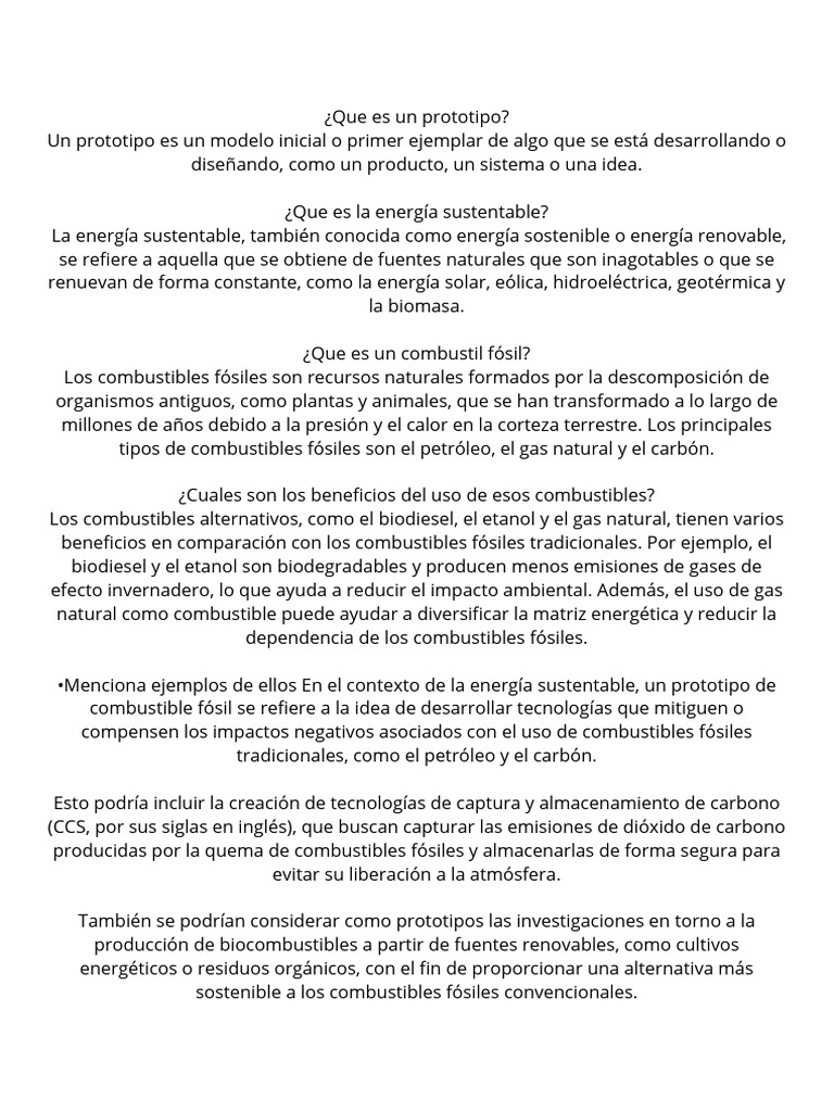 Preguntas Combustibles Fósiles - 20240421 - 223928 - 0000 | PDF | Combustibles fósiles ...