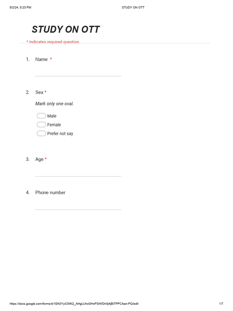 Untitled Form - Google Forms | Download Free PDF | Netflix | Mass Media