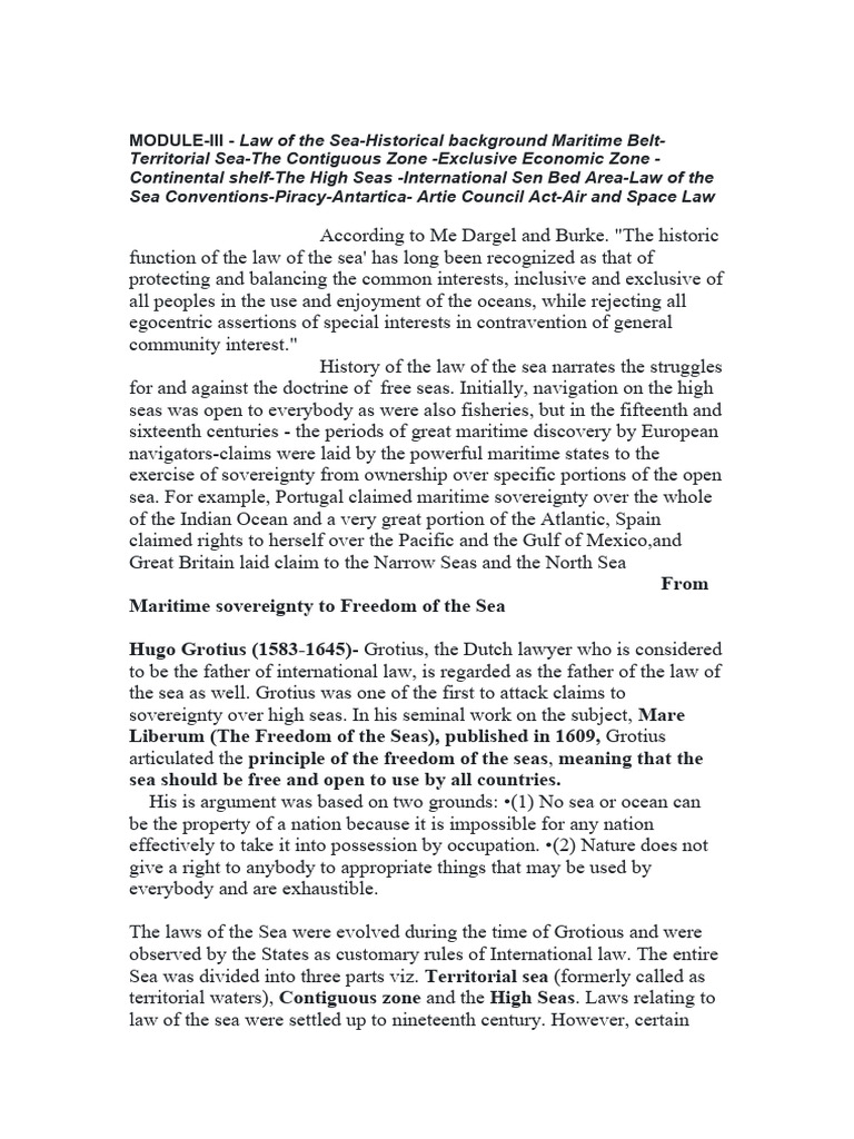 SEA Notes 4 | PDF | Territorial Waters | United Nations Convention On ...