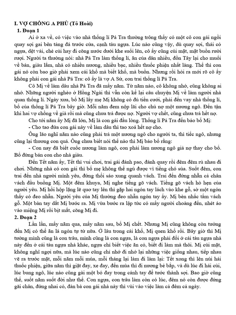 CÁC ĐOẠN TRÍCH ÔN TẬP CUỐI HKII | PDF