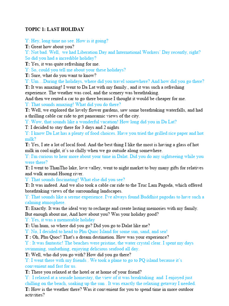 SPEAKING-B1.2 (Topic 1-5) | PDF | Smartphone