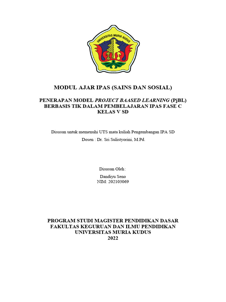 UTS Modul Ajar IPAS Kls 5 Diorama | PDF