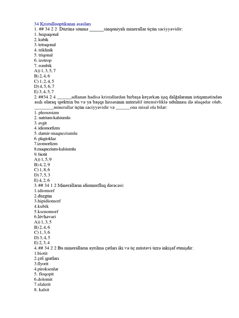 Achig Test Azerb | PDF