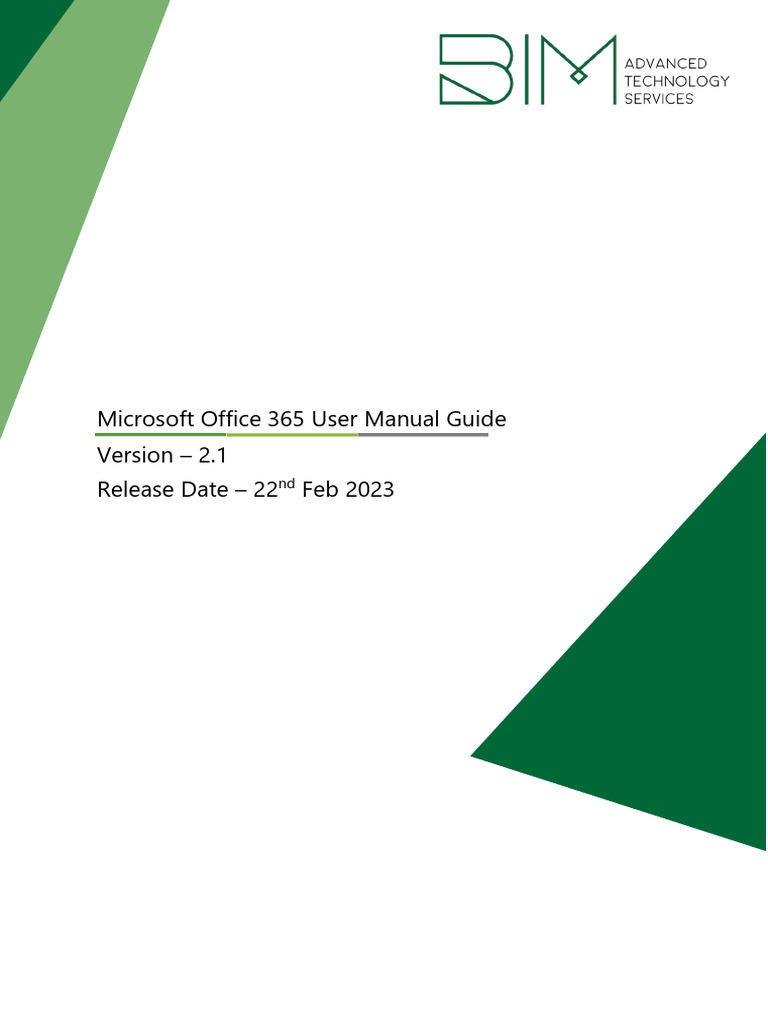 Office 365 User Manual Guide PDF | PDF | Password | Microsoft Office