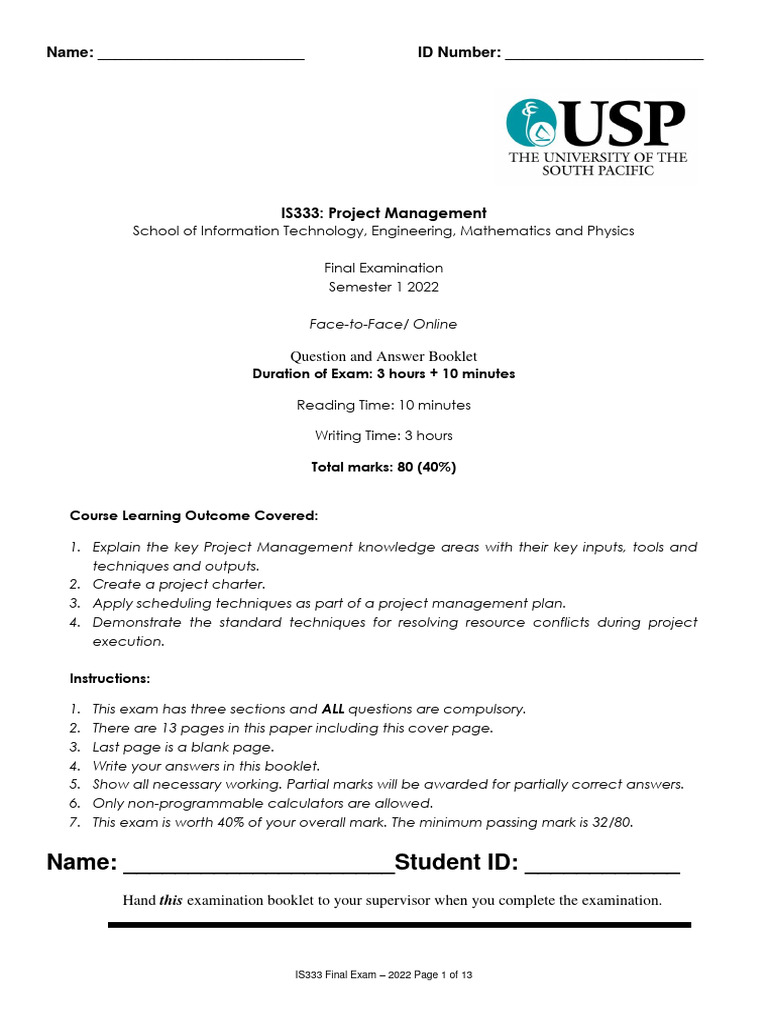 IS333 Exam | PDF | Project Management | Business