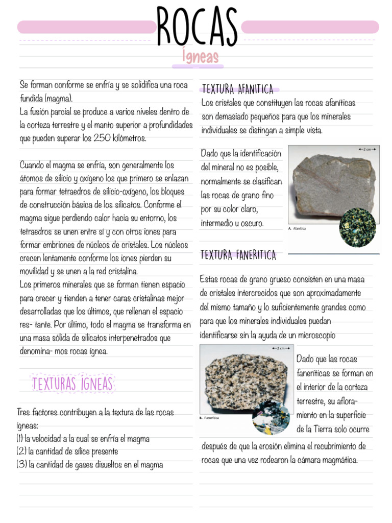 Tipos de Rocas | Descargar gratis PDF | Roca ígnea | Roca sedimentaria