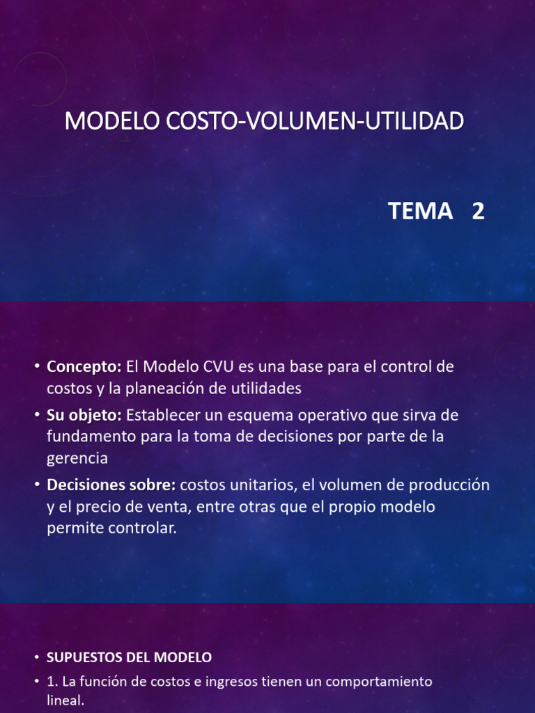 Modelo Costo-Volumen-Utilidad 1 | PDF | Business | Mercado (economía)