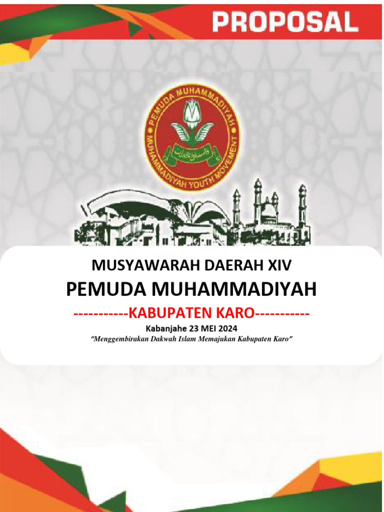 Proposal Musyda Pemuda Muhammadiyah Karo 2024-1 | PDF | Perjalanan