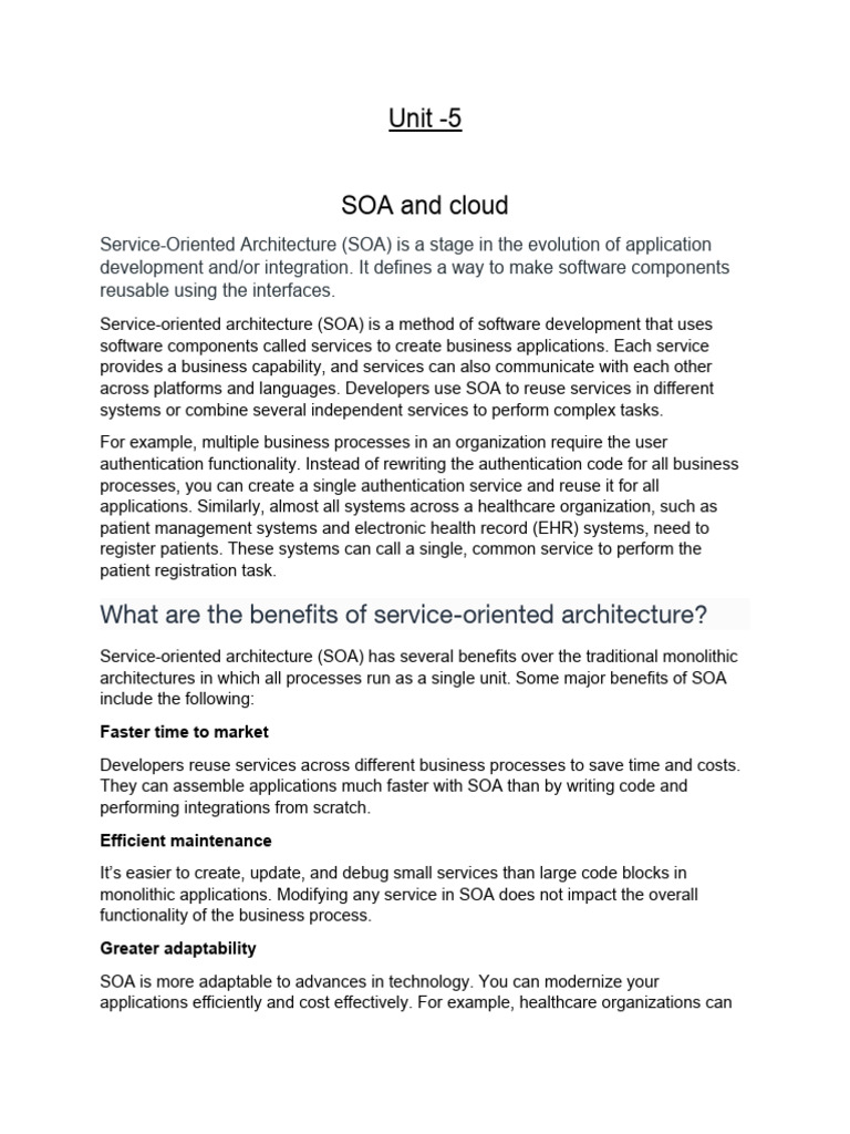 CloudComputing Unit5 | PDF | Service Oriented Architecture | Data Management