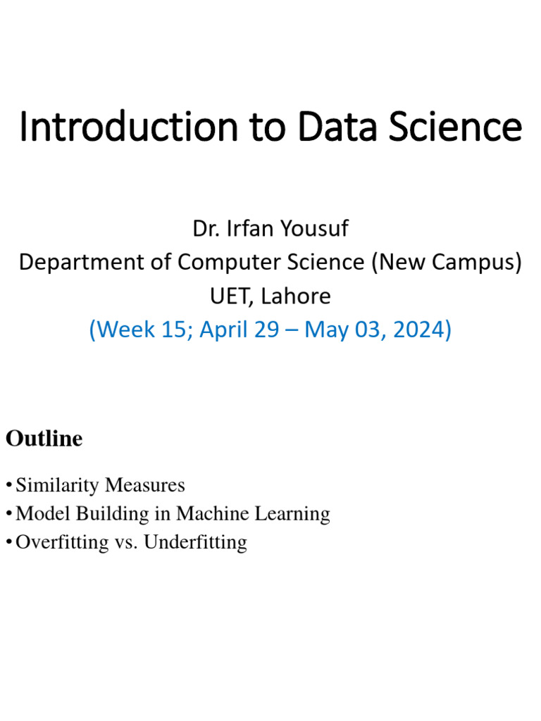 Week 15 | PDF | Machine Learning | Accuracy And Precision