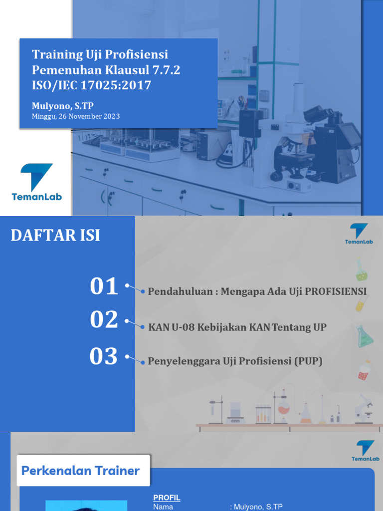 Training Uji Profisiensi ISO 17025 | PDF | Teknologi & Rekayasa