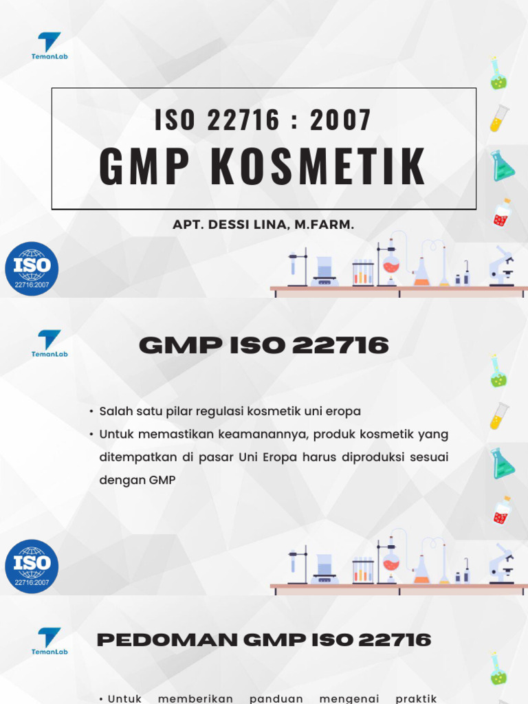 GMP Kosmetik: Panduan ISO 22716 | PDF | Teknologi & Rekayasa