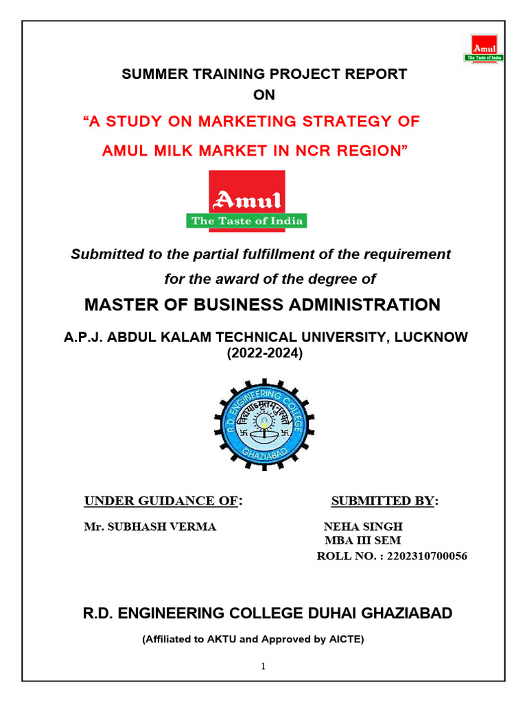 amul | PDF | Dairy Products | Dairy