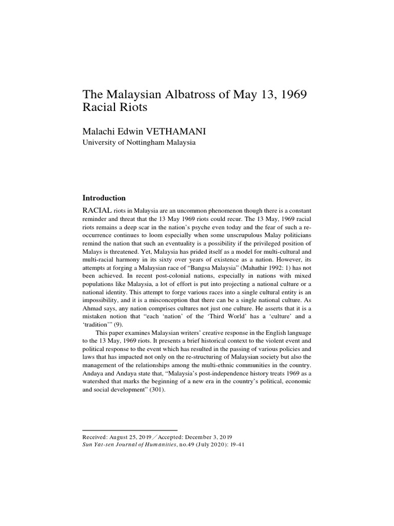 2 19 41 Malachi The Malaysian Albatross of May 13 | PDF | Malaysia