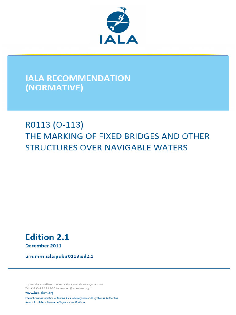 R0113 Ed2.1 The Marking of Fixed Bridges and Other Structures Over ...