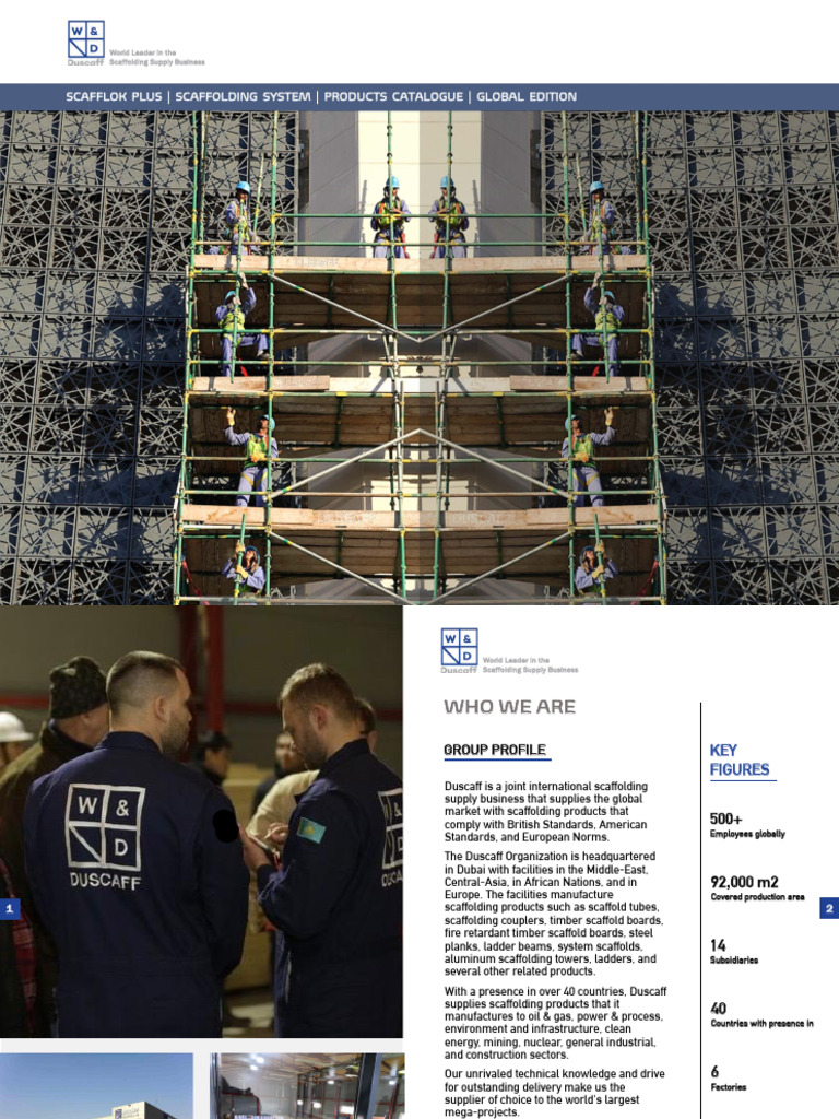Duscaff Scaffolding Product Catalog | PDF | Scaffolding | Fires