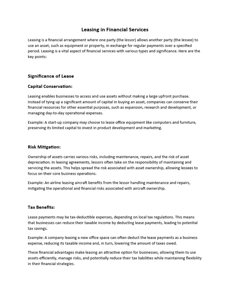 Leasing | PDF | Lease | Expense