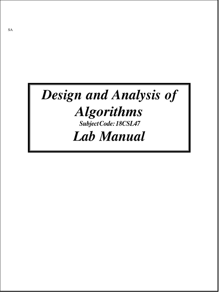 Daa Lab Manual | PDF | Computational Complexity Theory | Mathematical Relations