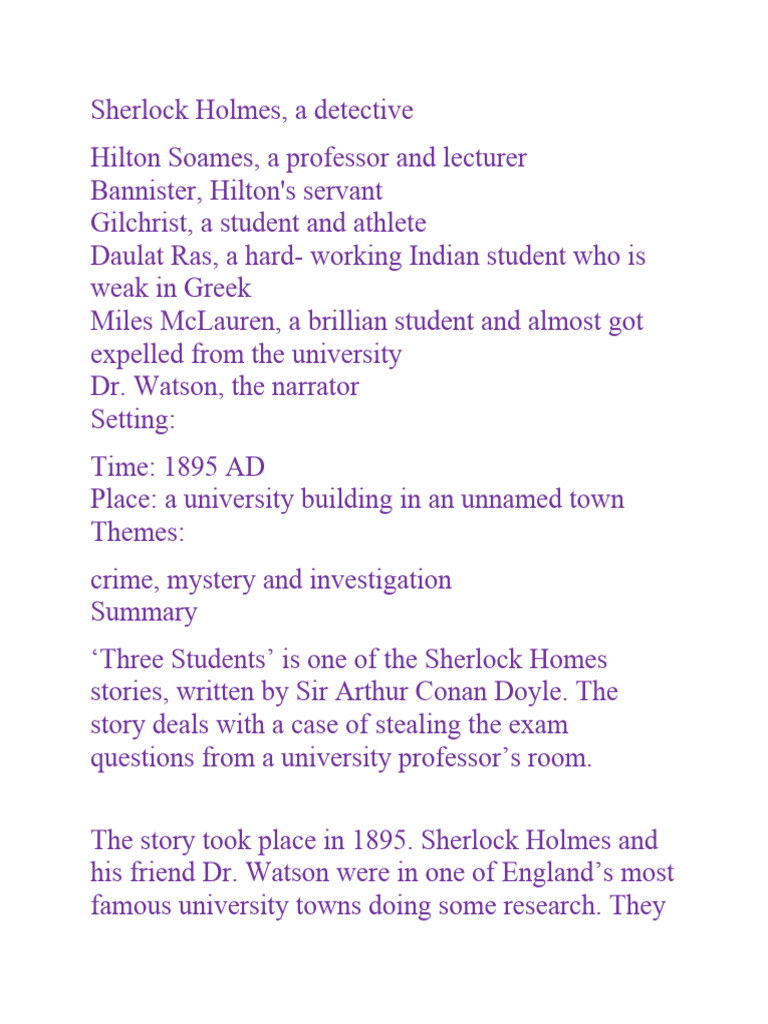 New Microsoft Word Document (4) | PDF | Sherlock Holmes Short Stories ...