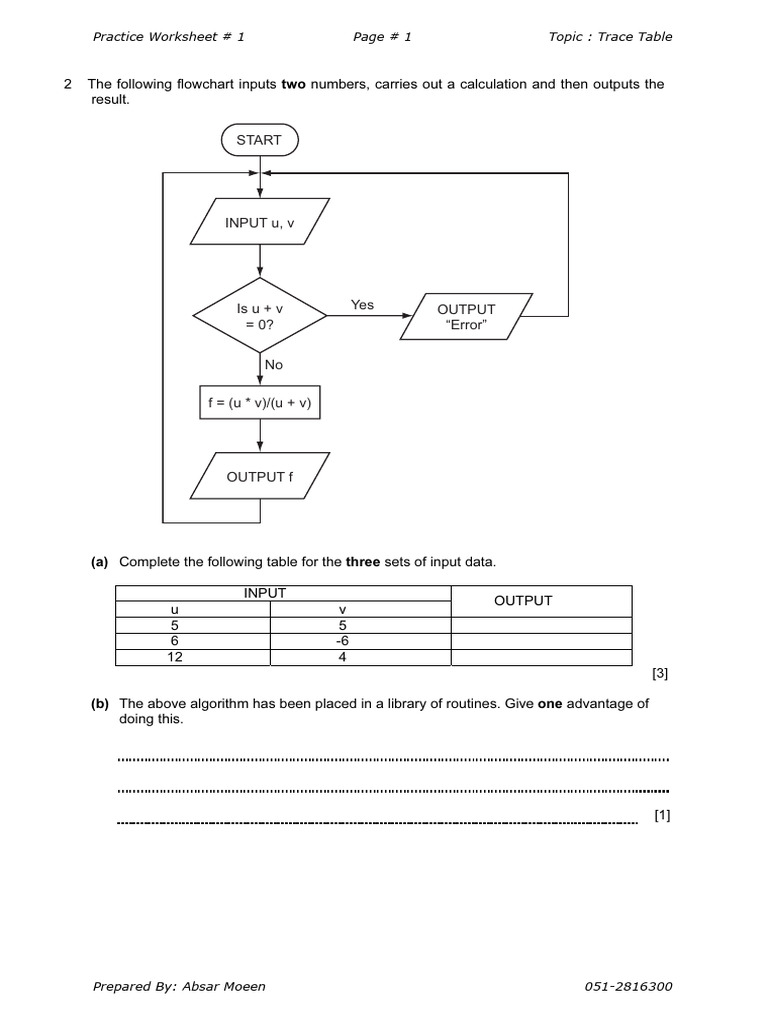 Tracing Practice 1 Backup | PDF | Computing | Computer Science