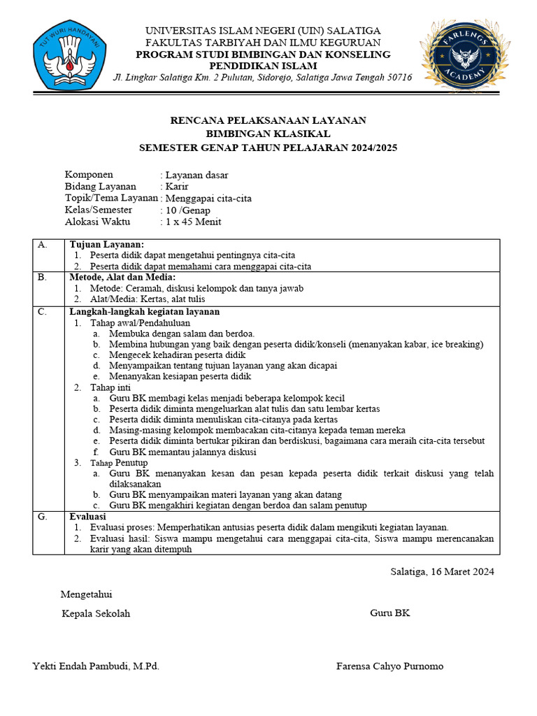 RPL Klasikal Karir Final | PDF | Karier & Perkembangan | Pengembangan Diri