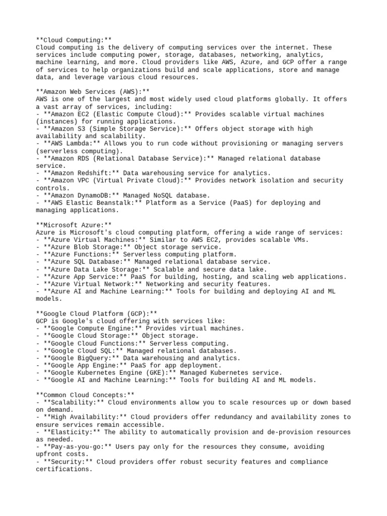 Cloud Computing and Google Cloud Platform | PDF | Cloud Computing | Microsoft Azure
