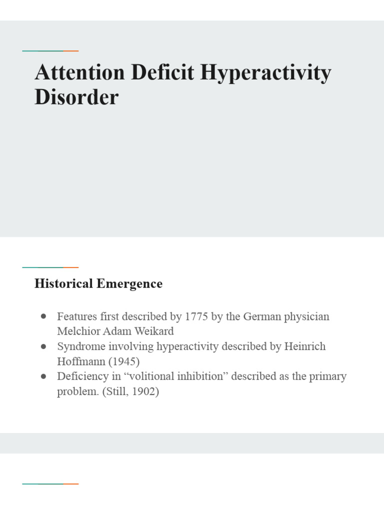 Attention Deficit Hyperactivity Disorder | PDF | Attention Deficit Hyperactivity Disorder ...