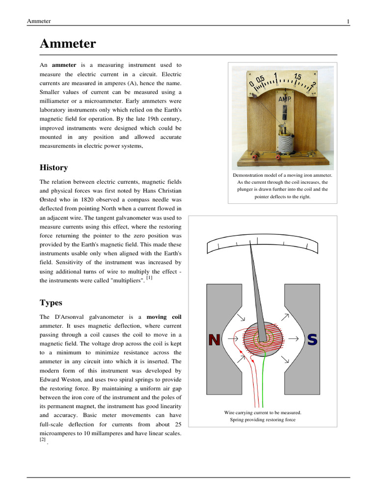 Ammeter | PDF | Electrical Engineering | Electricity