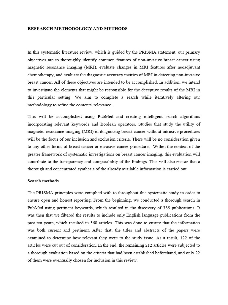 Research Methodology and Methods and Conclusion | PDF | Medical Imaging ...