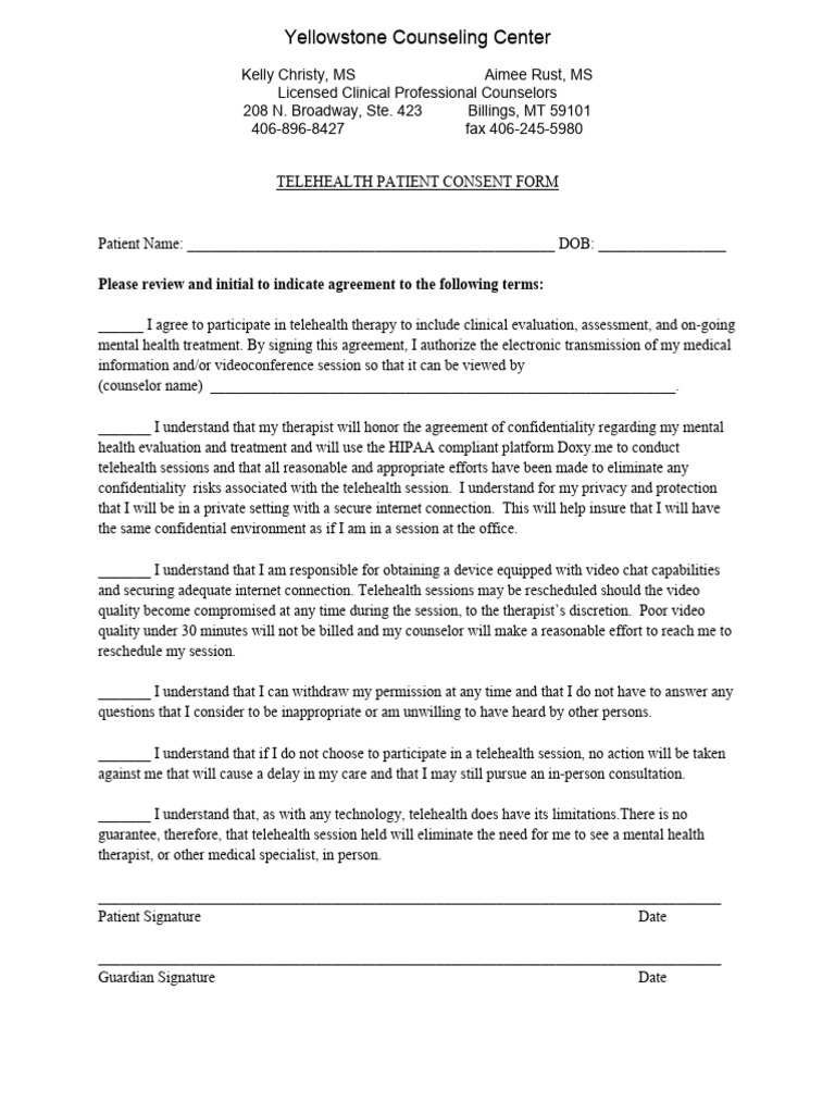 Telehealth Informed Consent+ | PDF | Health Economics | Social Programs