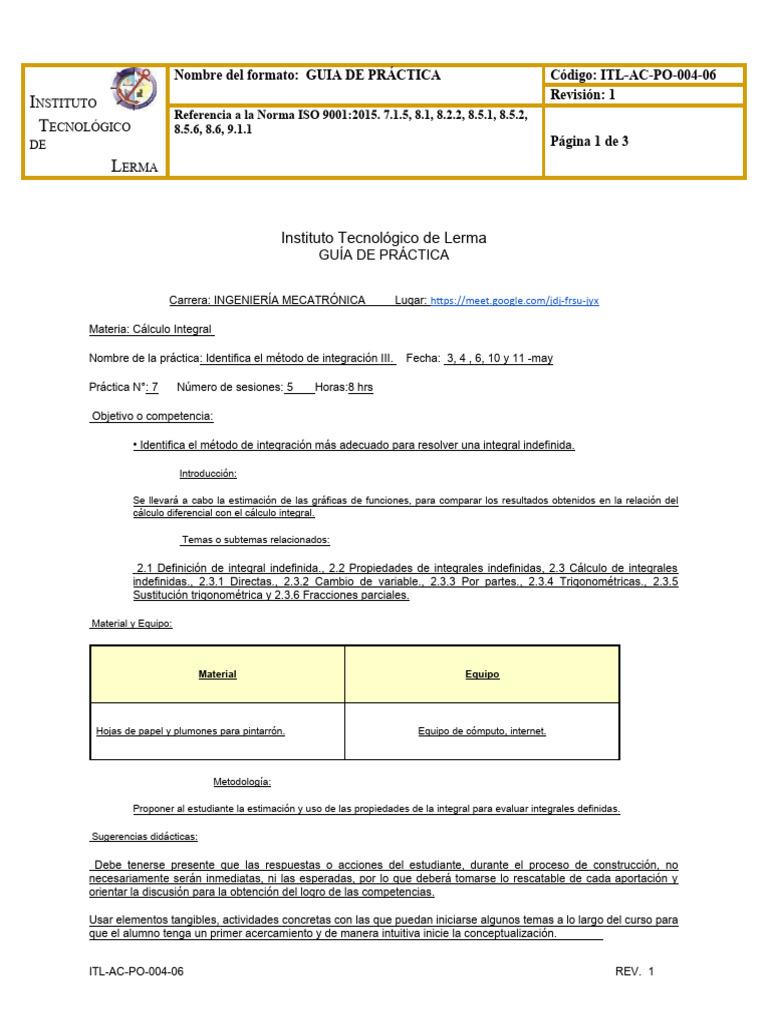 Pract 7 | PDF | Integral | Matemáticas
