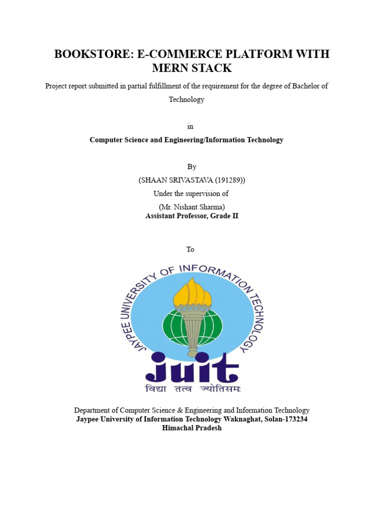 Bookstore E-Commerce Platform With MERN Stack | PDF | Password | World Wide Web