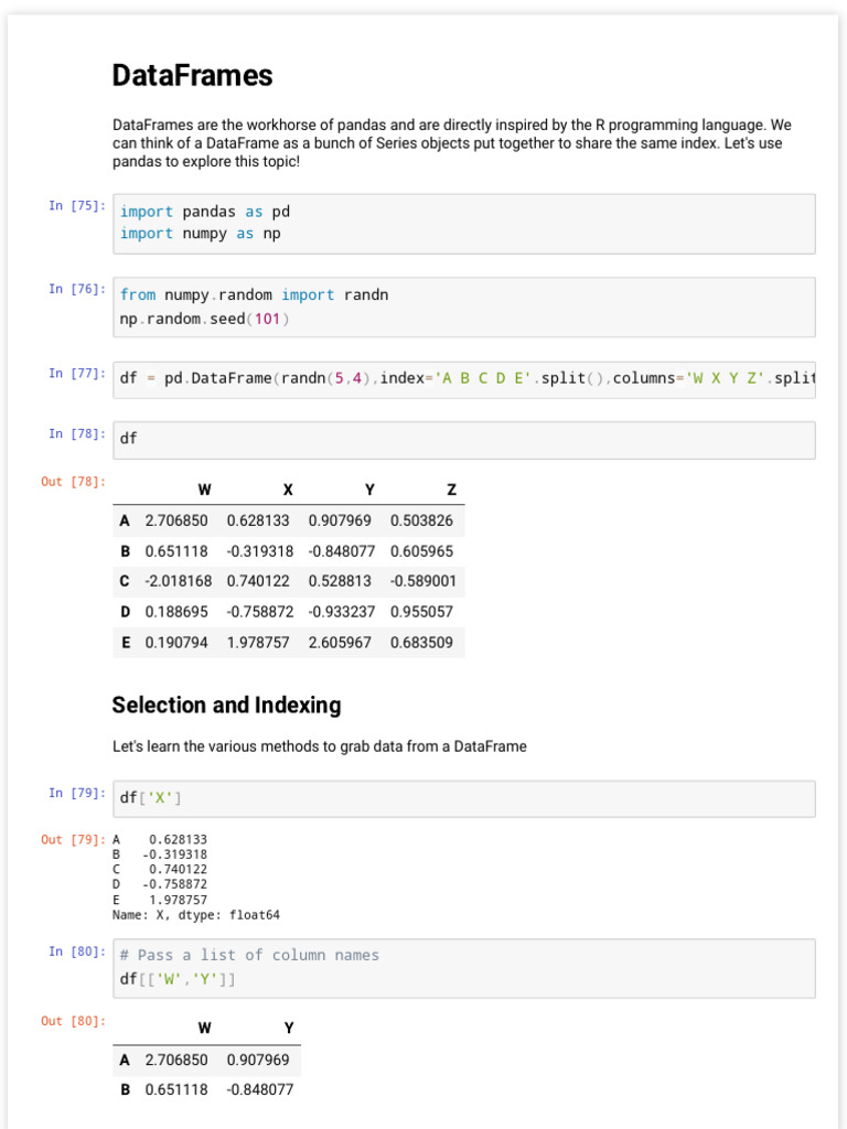 03 DataFrames | Download Free PDF | Data Management | Data Management Software