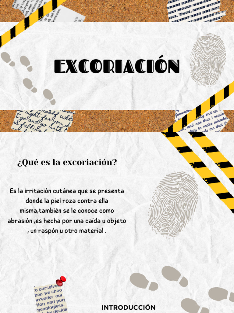 Escoriación Causas Y Tratamiento Pdf