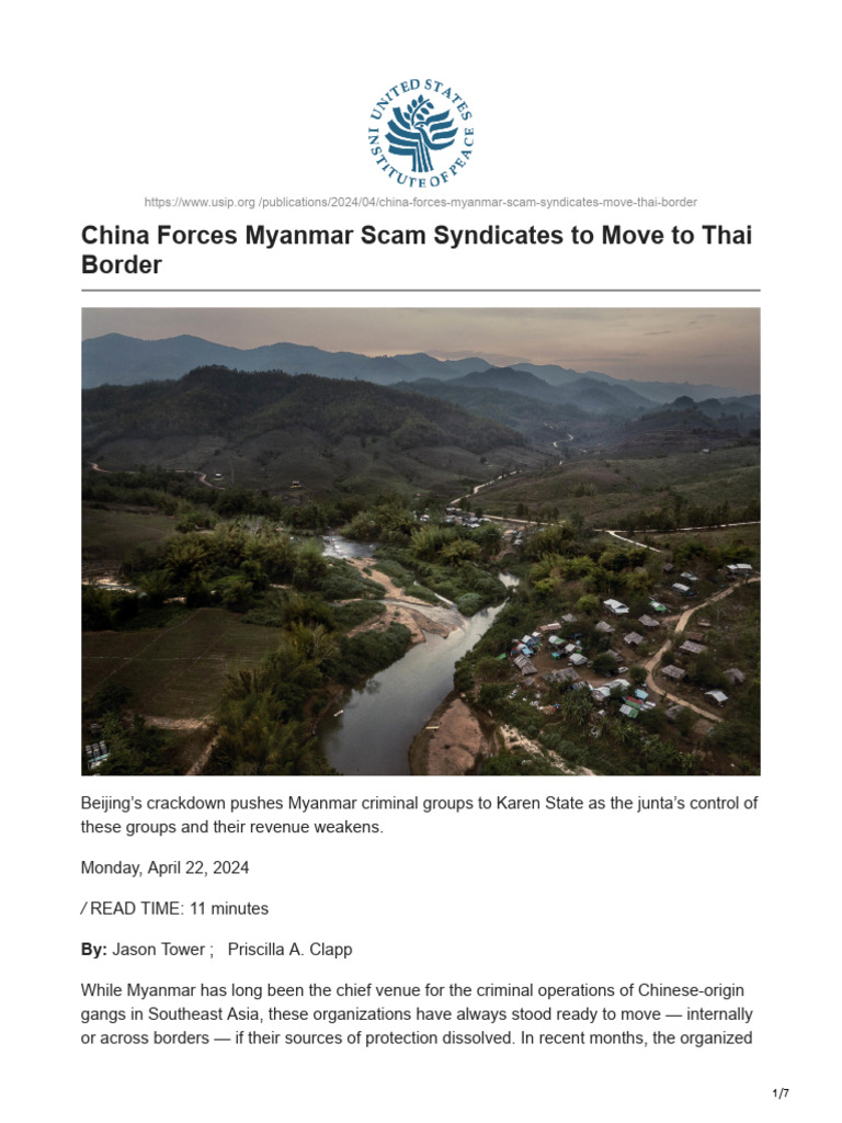 China Forces Myanmar Scam Syndicates To Move To Thai Border | Download ...