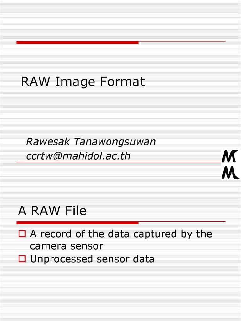 Digital RAW Format | PDF | Raw Image Format | Signal Processing