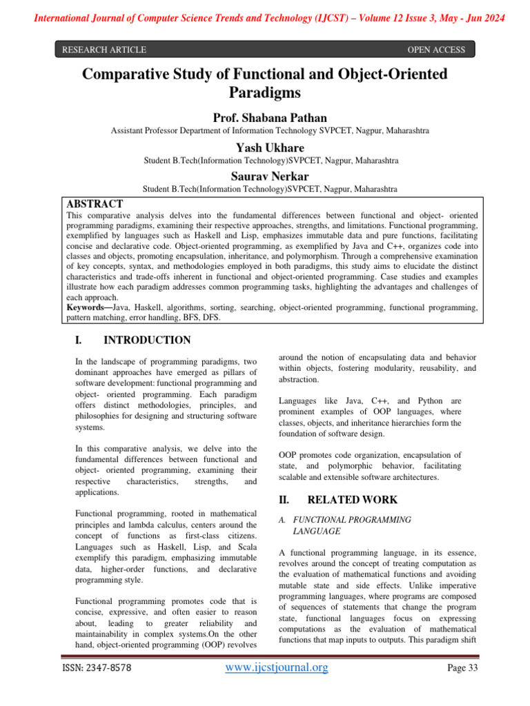 Ijcst V12i3p7 Prof Shabana Pathan Yash Ukhare Saurav Nerkar Pdf Functional Programming