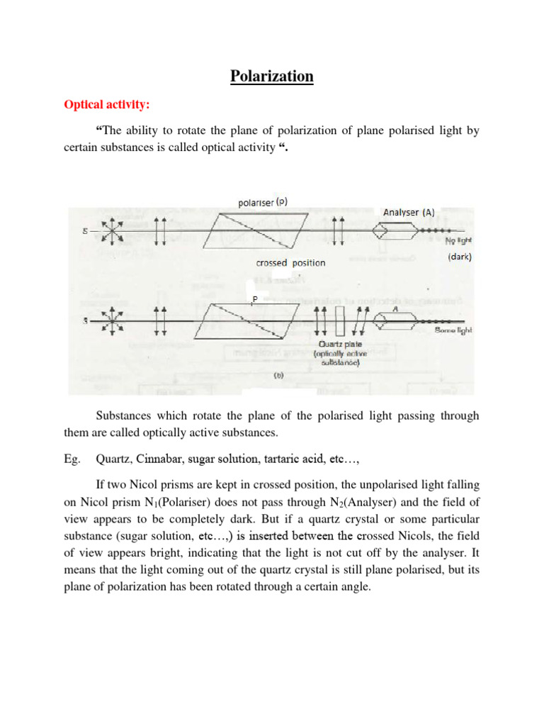 Optics - CAT-II Study Material | PDF | Polarization (Waves) | Electromagnetic Radiation