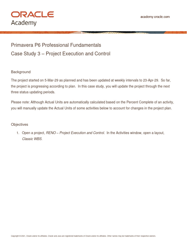 Case Study Primaver P6 | PDF | Java (Programming Language) | Trademark