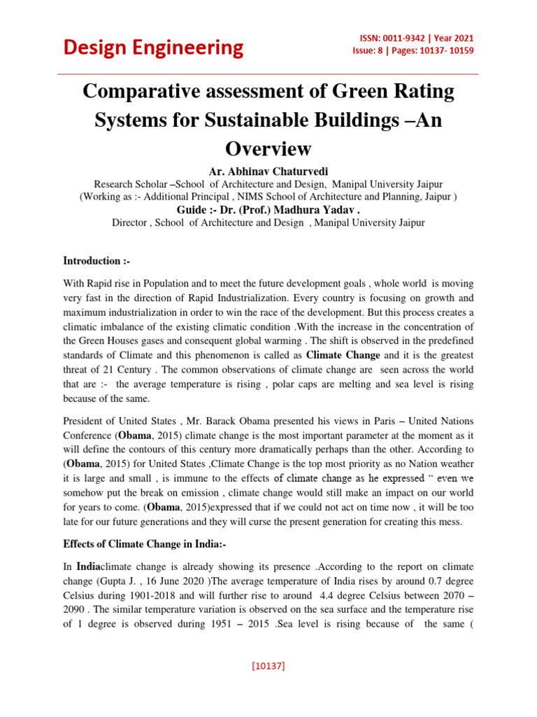 Green Rating Systems for Sustainable Buildings | PDF | Green Building ...